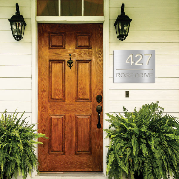 Metalplex 2-Line Monogram Address Sign | Wayfair